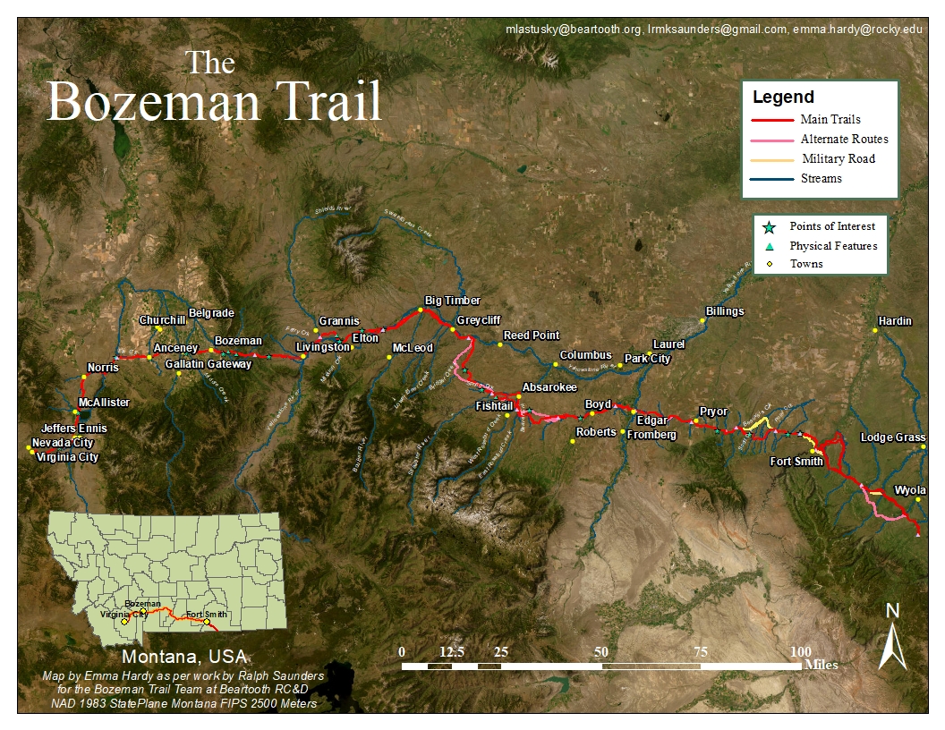 Ralph Saunders' Bozeman Trail Maps - The Bozeman Trail